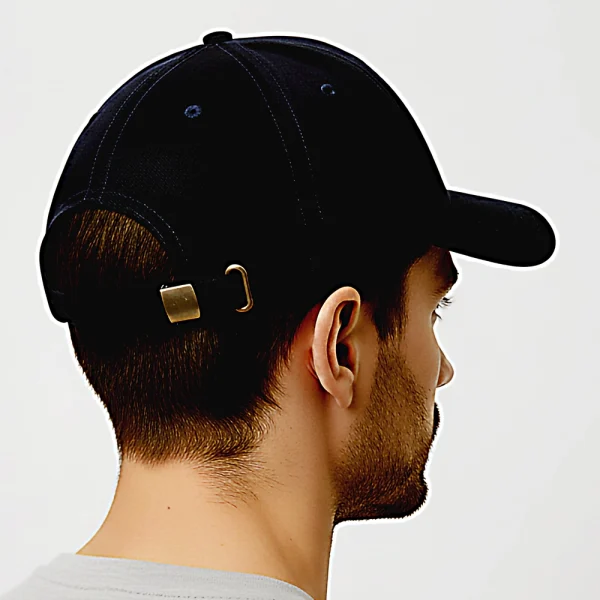 Navy Blue Velvet Cap